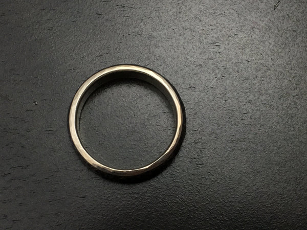 Titanium Half Round Hammered Band - taviametal